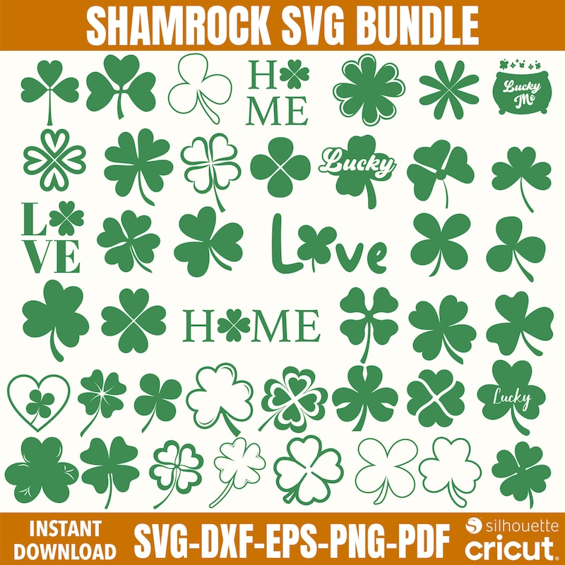 Four Leaf Clovers Svg - Etsy