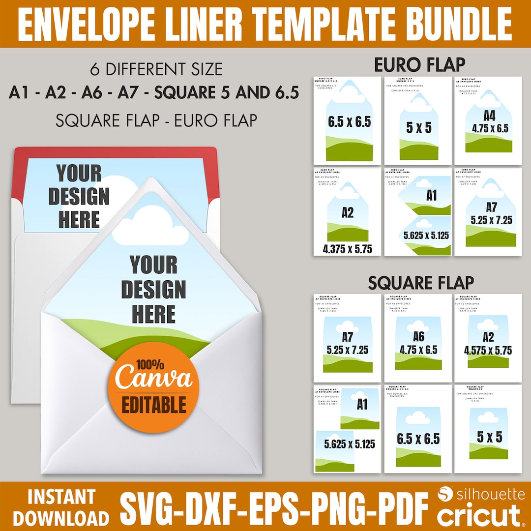 Wedding Envelope Liner Template | Drag & Drop Canva Editable Envelope ...