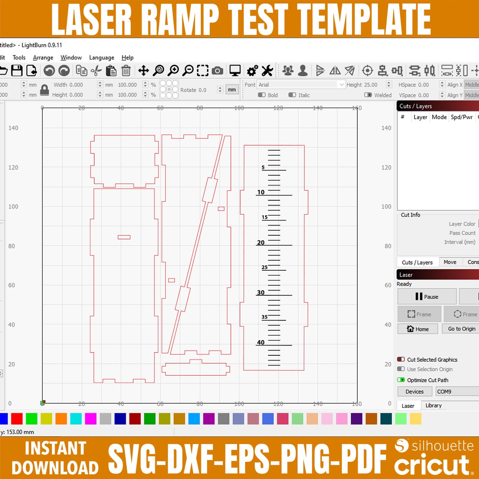 Laser Ramp Test Template: Focus & Calibration (digital Download) - Etsy