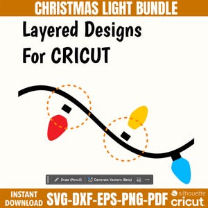 Christmas Lights Svg, Canva Editable Christmas Lights, Christmas Svg ...