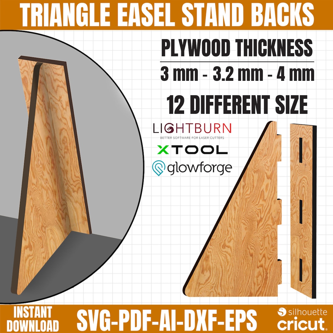 Triangle Easel Stand SVG: Picture Frame Display (digital Download) - Etsy
