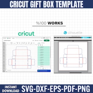 Rectangle Gift Box Template: SVG, Cricut, Silhouette (digital Download ...