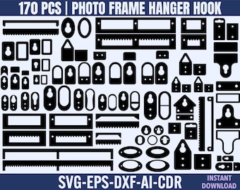 Photo Frame Hanger SVG, Dxf, Cdr Laser Cut Files for a Laser Cut Wall ...