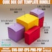Cube Box Template SVG Bundle: 5 Sizes (digital Download) - Etsy