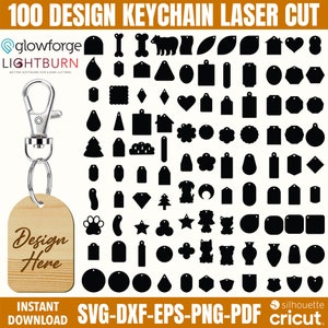 Keychain Design Laser Cut Files: SVG Bundle (digital Download) - Etsy