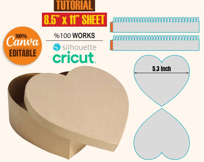 SVG - 3D Paper Heart Box svg - Valentinstag Box, INSTANT download ...