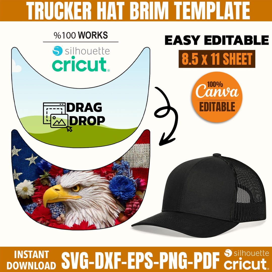 Hat Brim Template Svg, Baseball Cap Brim, Customize Hat Brim, Hat Brim ...