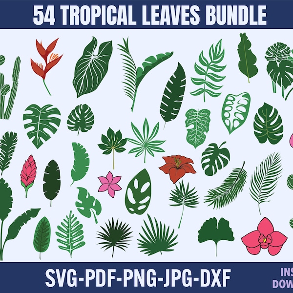 Botanical Leaves - Etsy