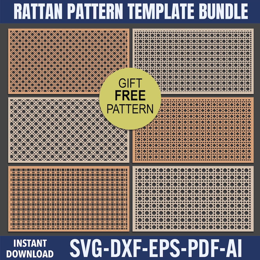Rattan Cane Seamless Patterns, Cane Weave SVG, Rattan Sign SVG, Cane ...
