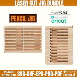 Laser Cut Jig Bundle: Pencil, Watch Band, Coaster (SVG, PNG, PDF) - Etsy
