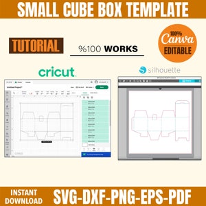 Small Box Template, Mini Box Svg, Cube Box Template, Box Svg, Gift Box ...