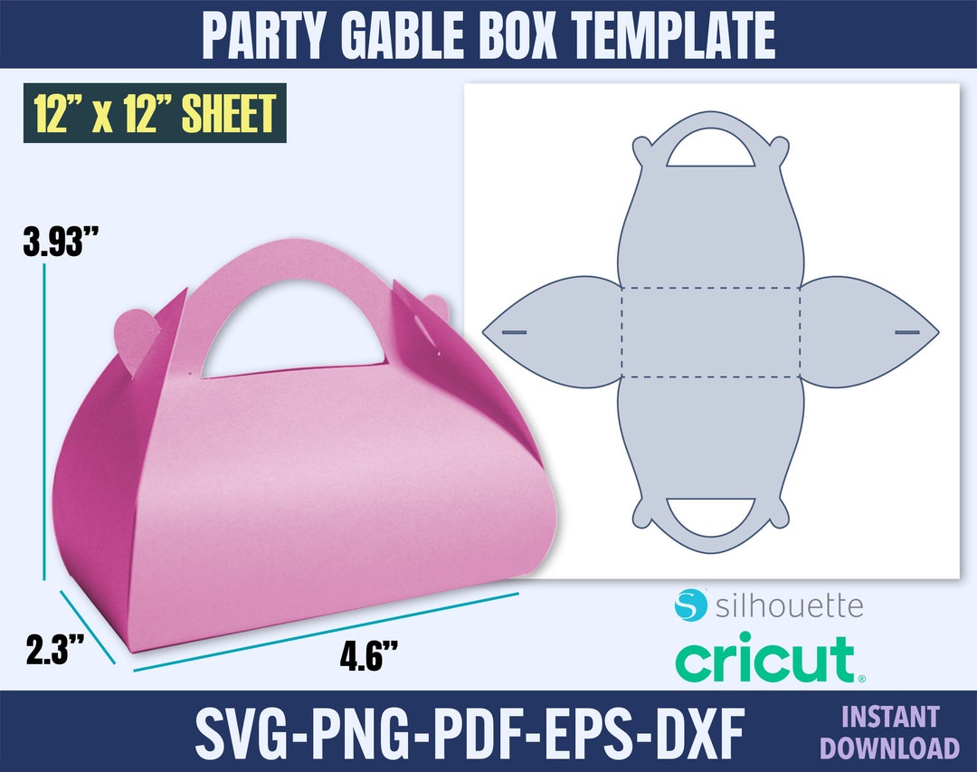 Mini Gable Box Template SVG: Party Favor Box (digital Download) - Etsy