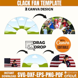 Clack Fan Template Canva Editable, Sublimation Fan Template, Chinese ...