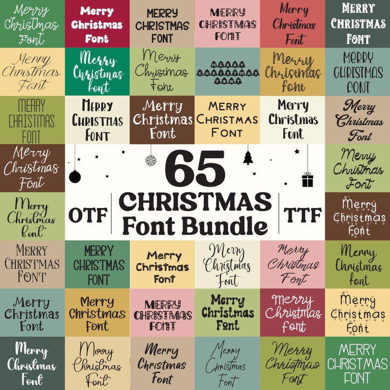 Christmas Fonts - Etsy