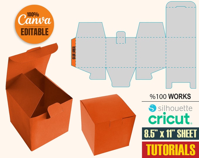 Custom Box Size Dimension, Svg File, Png, Canva Template, Drag and Drop ...