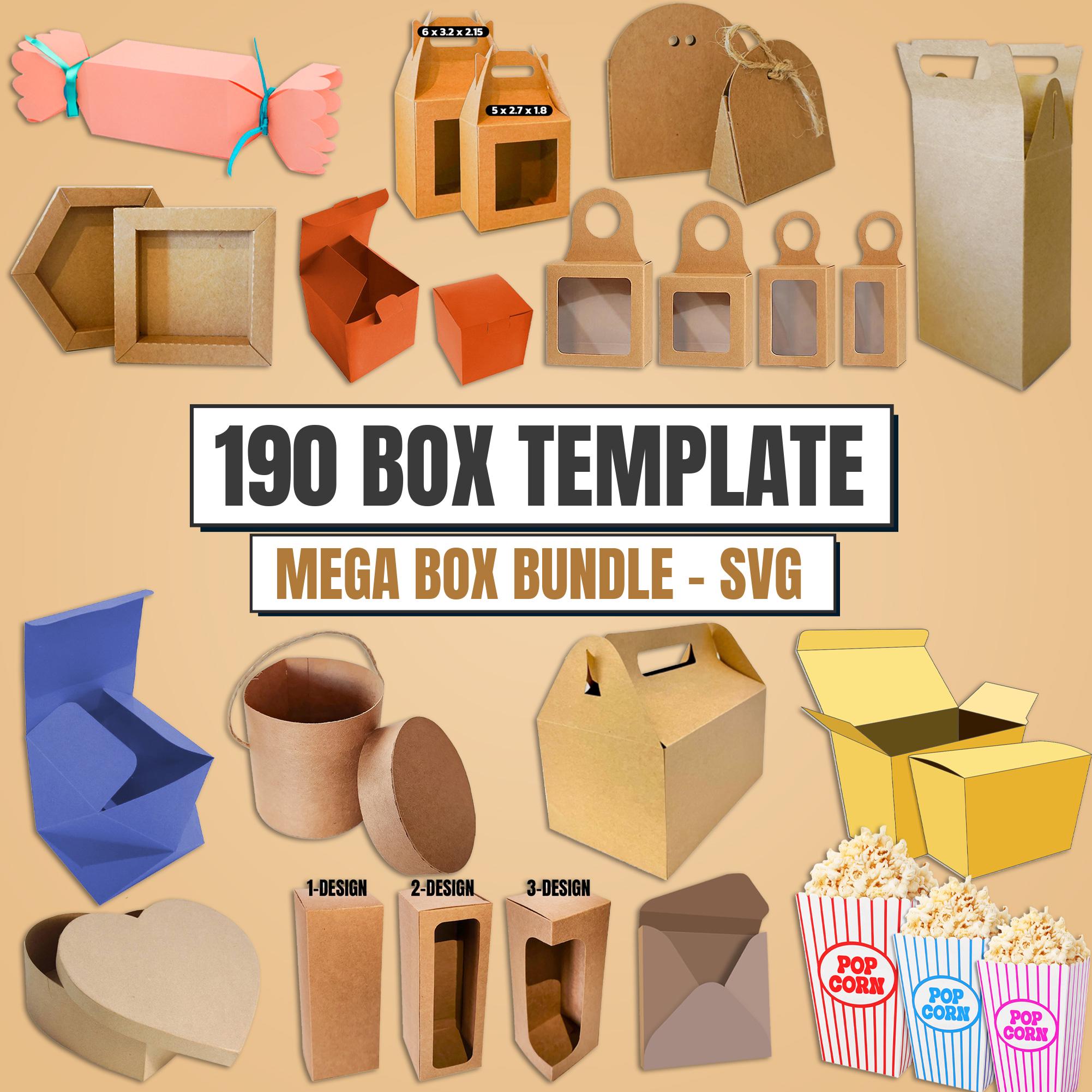 190 Box Template SVG Bundle: Gift & Party Favor Boxes (digital Download ...