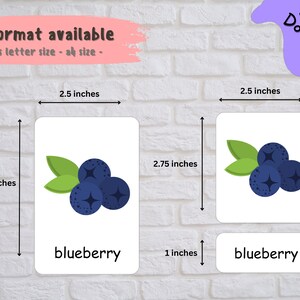 FRUITS 32 Printable Flashcards Montessori Nomenclature Cards Perfect ...