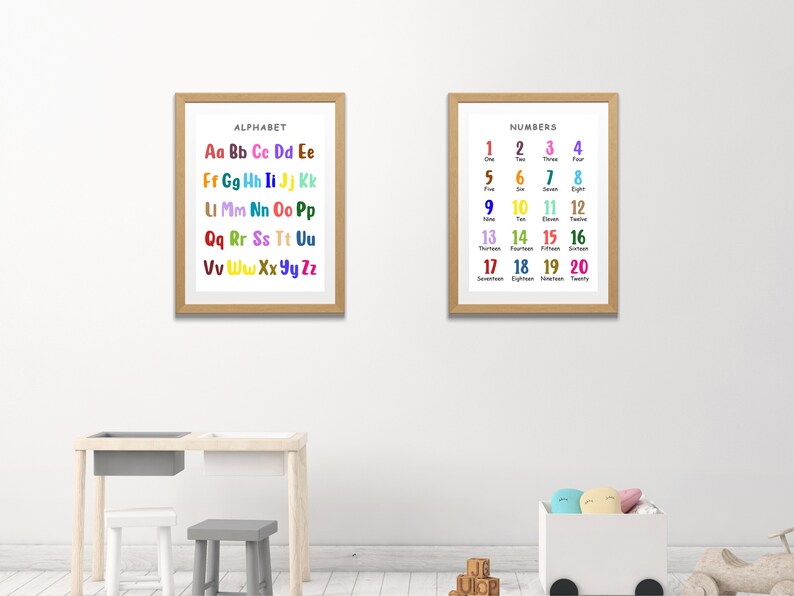 Set of 8 Educational Posters Homeschool Wall Art Montessori - Etsy