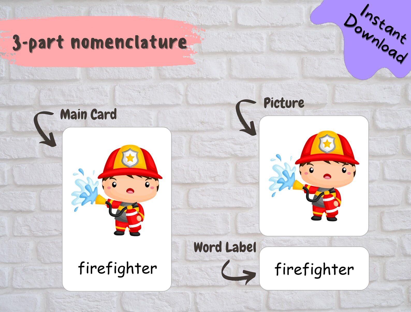 OCCUPATIONS 24 Printable Flashcards Montessori Nomenclature Cards ...