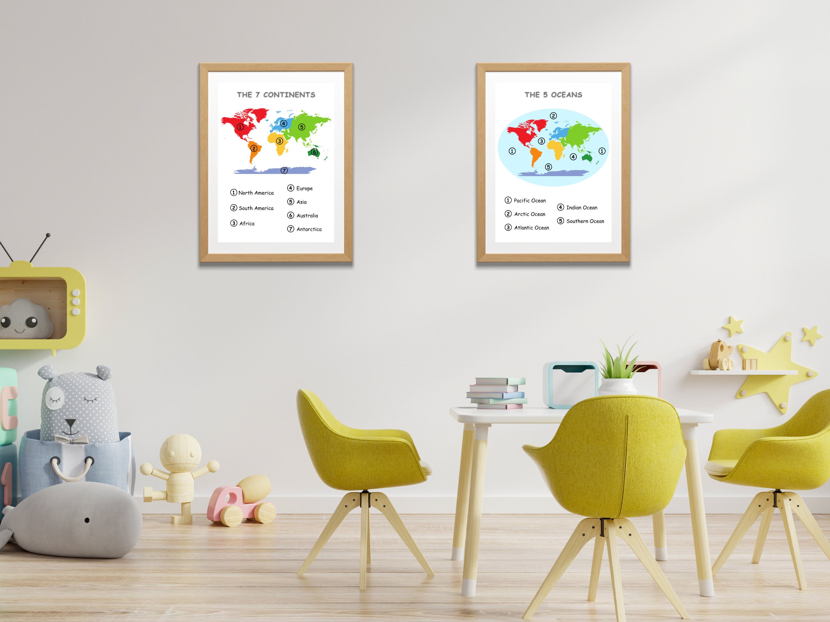 Set of 6 World Educational Posters Homeschool Wall Art - Etsy