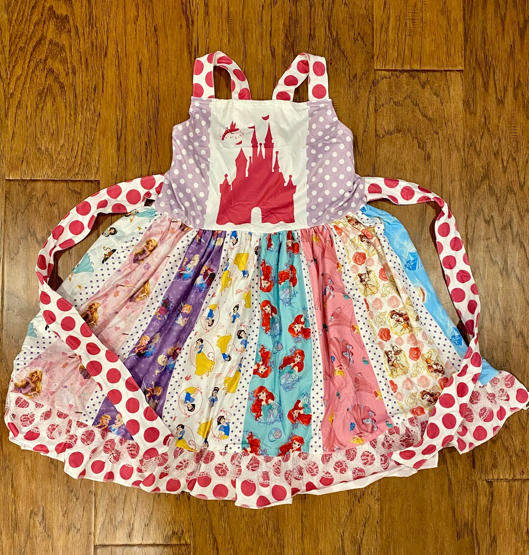 Disney Princess & Castle Inspired Boutique Ruffle Twirl Dress Spring ...