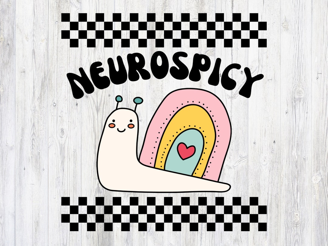 Neurospicy Snail Autism Neurodivergent ASD Autistic Gift PNG T-shirt ...