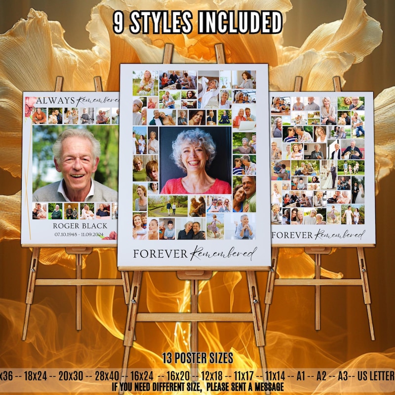 Funeral Collage Template - Etsy