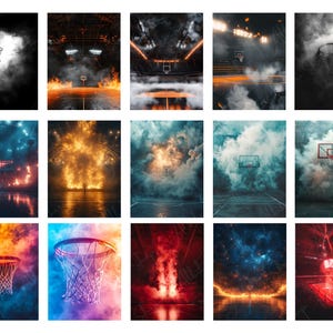 Basketball Backdrops Digital Backgrounds, Basketball Poster, Digital ...