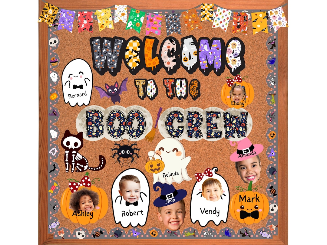 Halloween Bulletin Board Kit Pumpkin Boo Crew Printable, Halloween ...