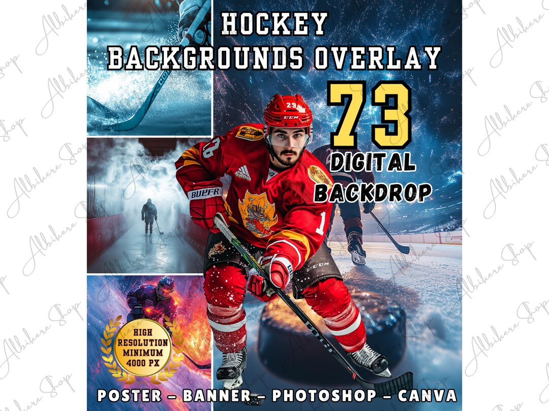 Ice Hockey Backdrops Digital Backgrounds, Sports Backdrops, Senior ...