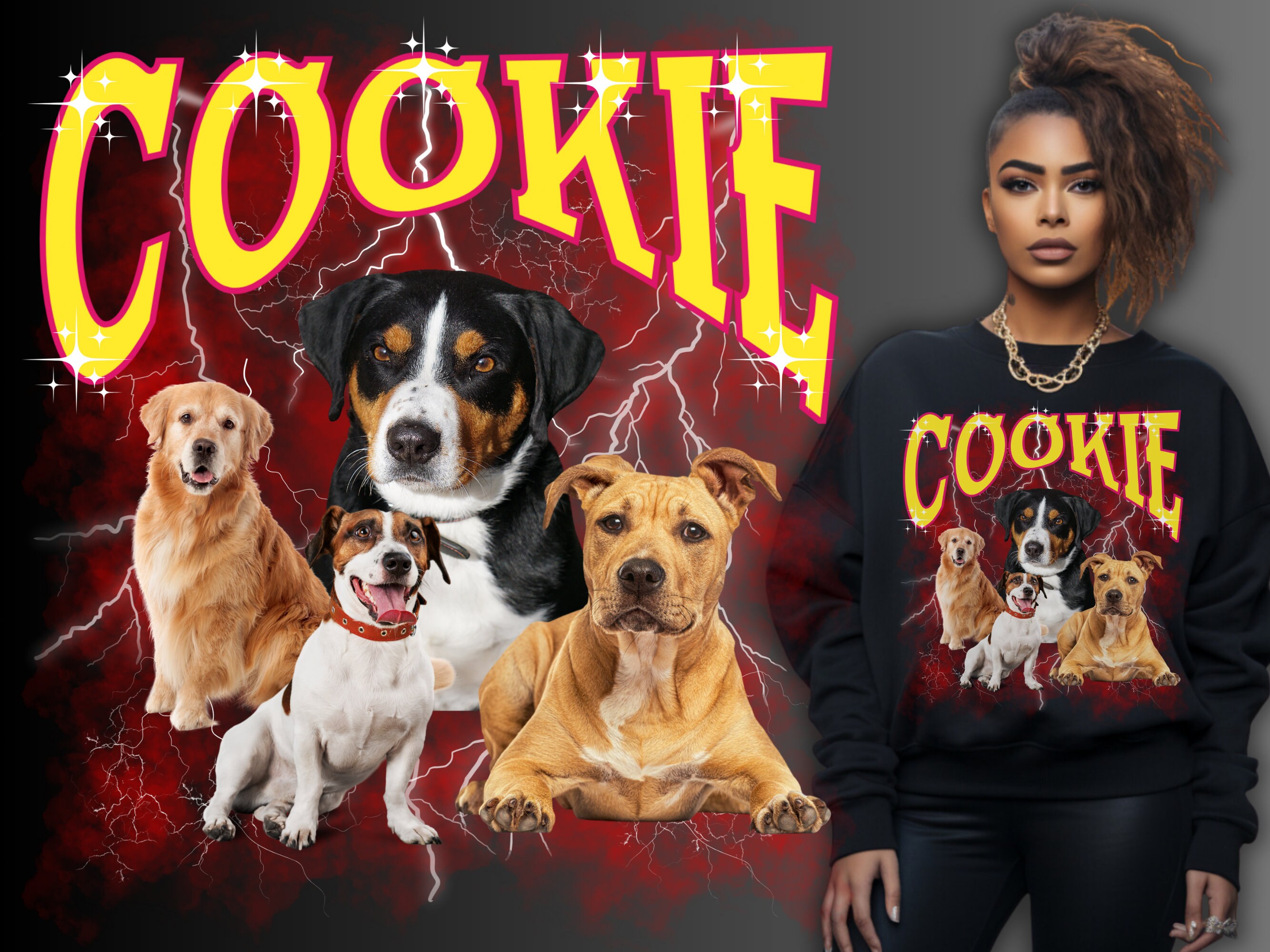 Custom Bootleg Rap Tee Template Dog Shirt Bootleg Shirt Template Canva ...