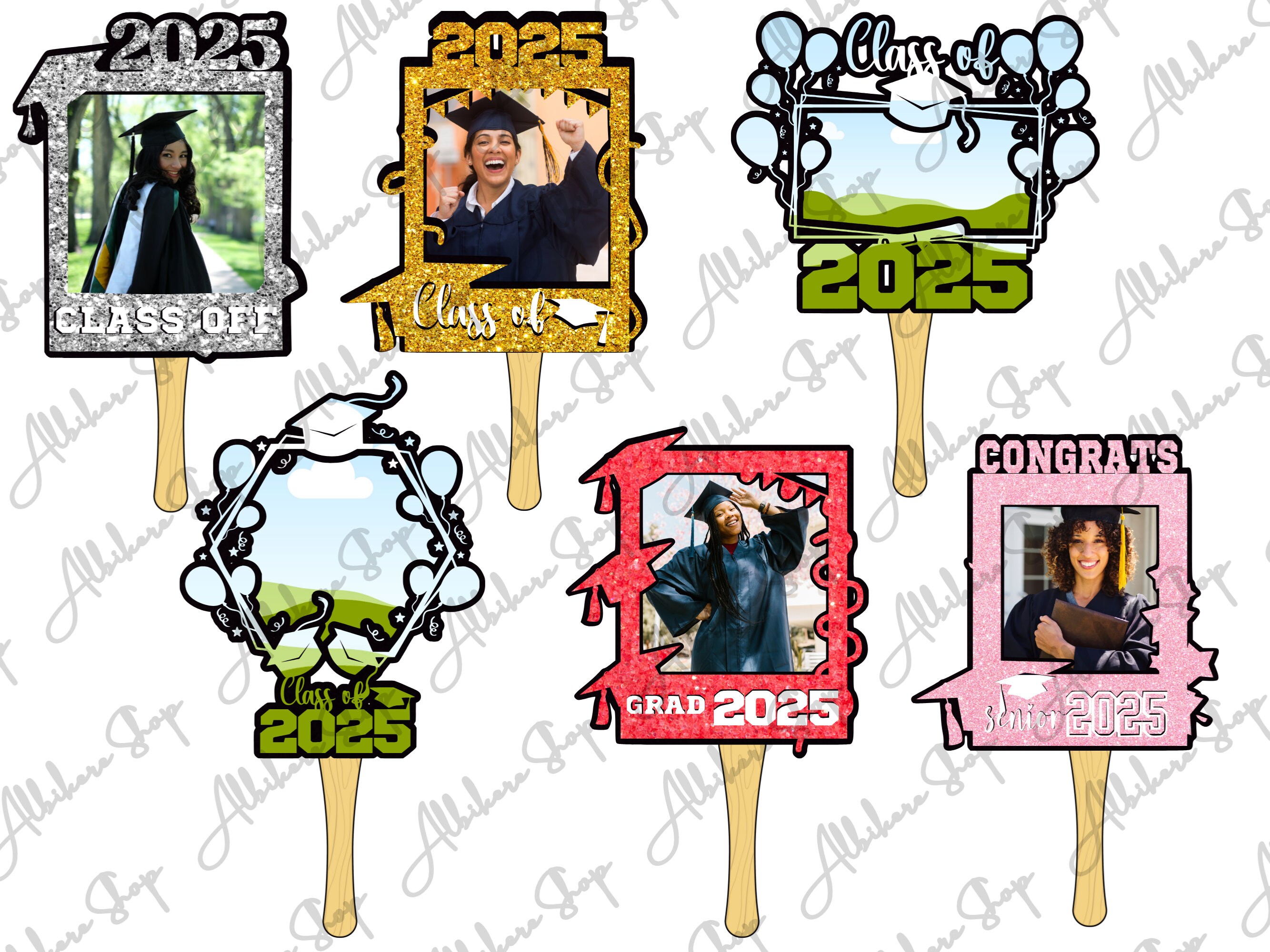 2025 Grad Paddle Fan Canva Editable Template, Fan Class of 2025, Canva ...