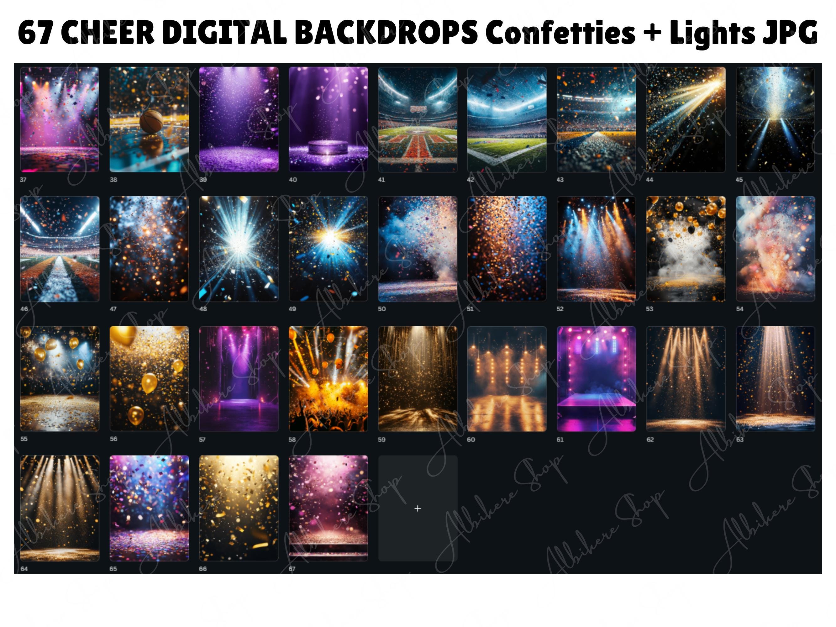 Cheerleader Digital Backdrop: Cheer Team Sports Poster (PNG & JPG) - Etsy