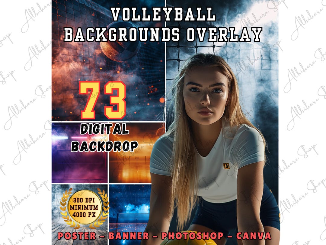 Volleyball Sports Backgrounds Backdrops, Sports Posters, Senior Banner ...
