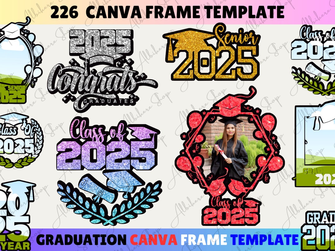 2025 Senior Canva Photo Frame Template Graduation 2025 Canva Template ...
