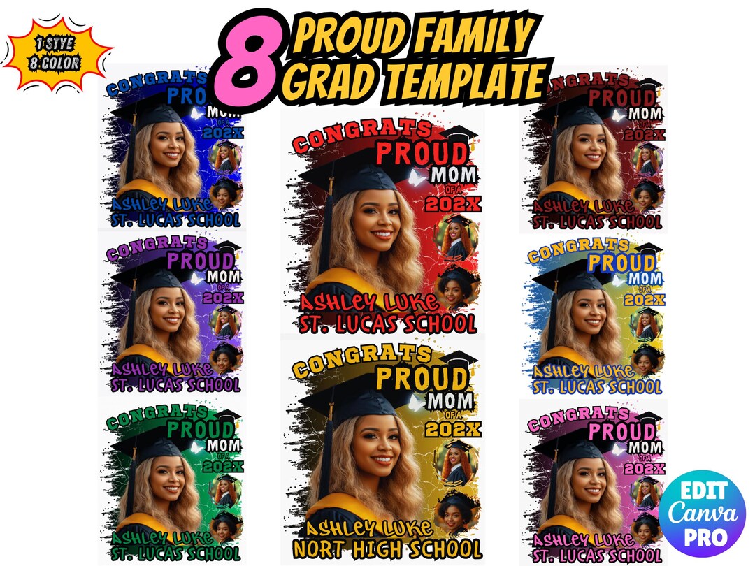 Proud Mom 2026 Graduation Tshirt Template Senior Graduate Family Shirt ...