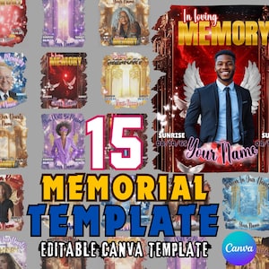15 in Loving Memory Editable Bundle, Heaven Background Canva Designs, in Loving Memory T Shirt ...