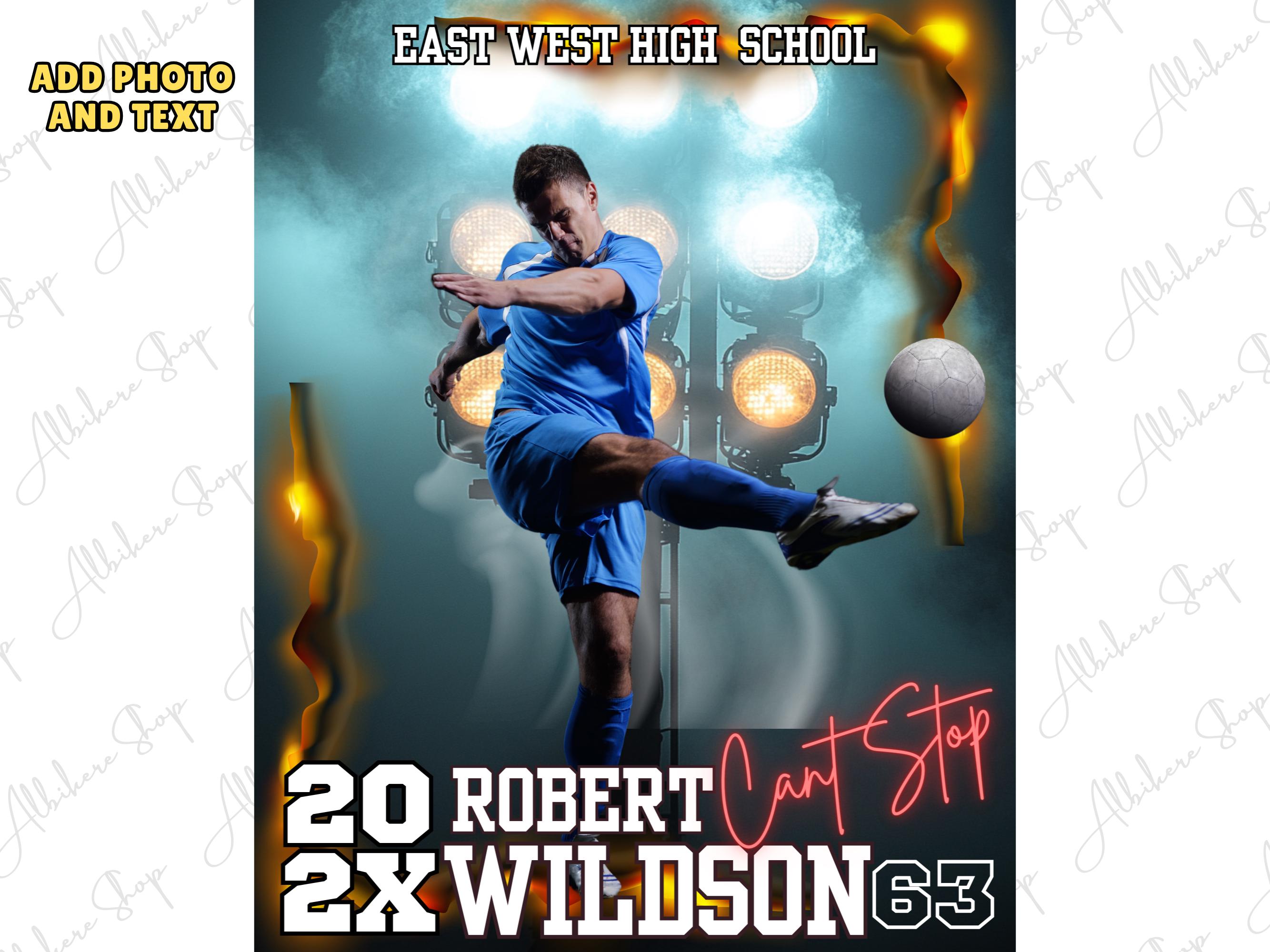 Editable Soccer Poster Template: Canva Sports Banner (digital Download ...