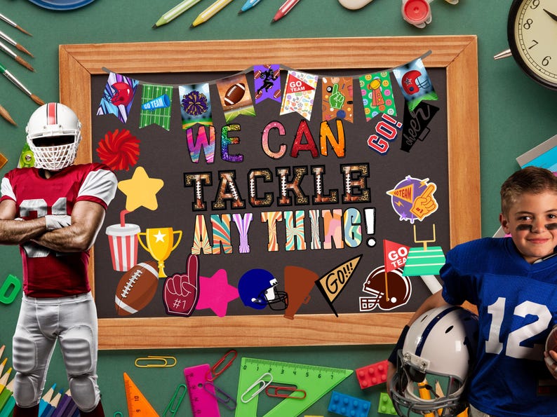 Football Classroom Bulletin Board Decor Kit Football Decor We Can ...