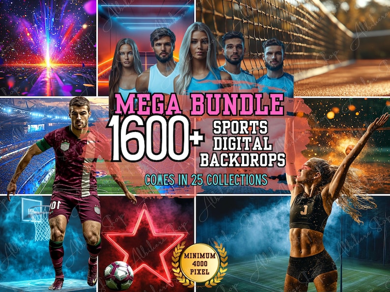 Digital Backdrop Sports Background Overlays, Fogs, Mist Stadiums 1600 ...