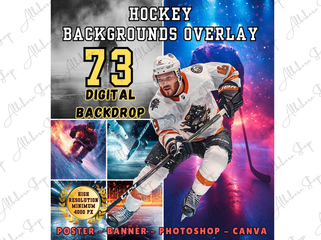 Ice Hockey Digital Backdrop: Sports Photo Banner (digital Download) - Etsy