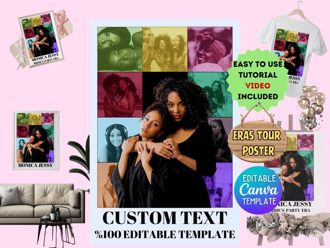 Vintage Eras Tour Editable Template Digital File PNG Taylor Swiftie ...