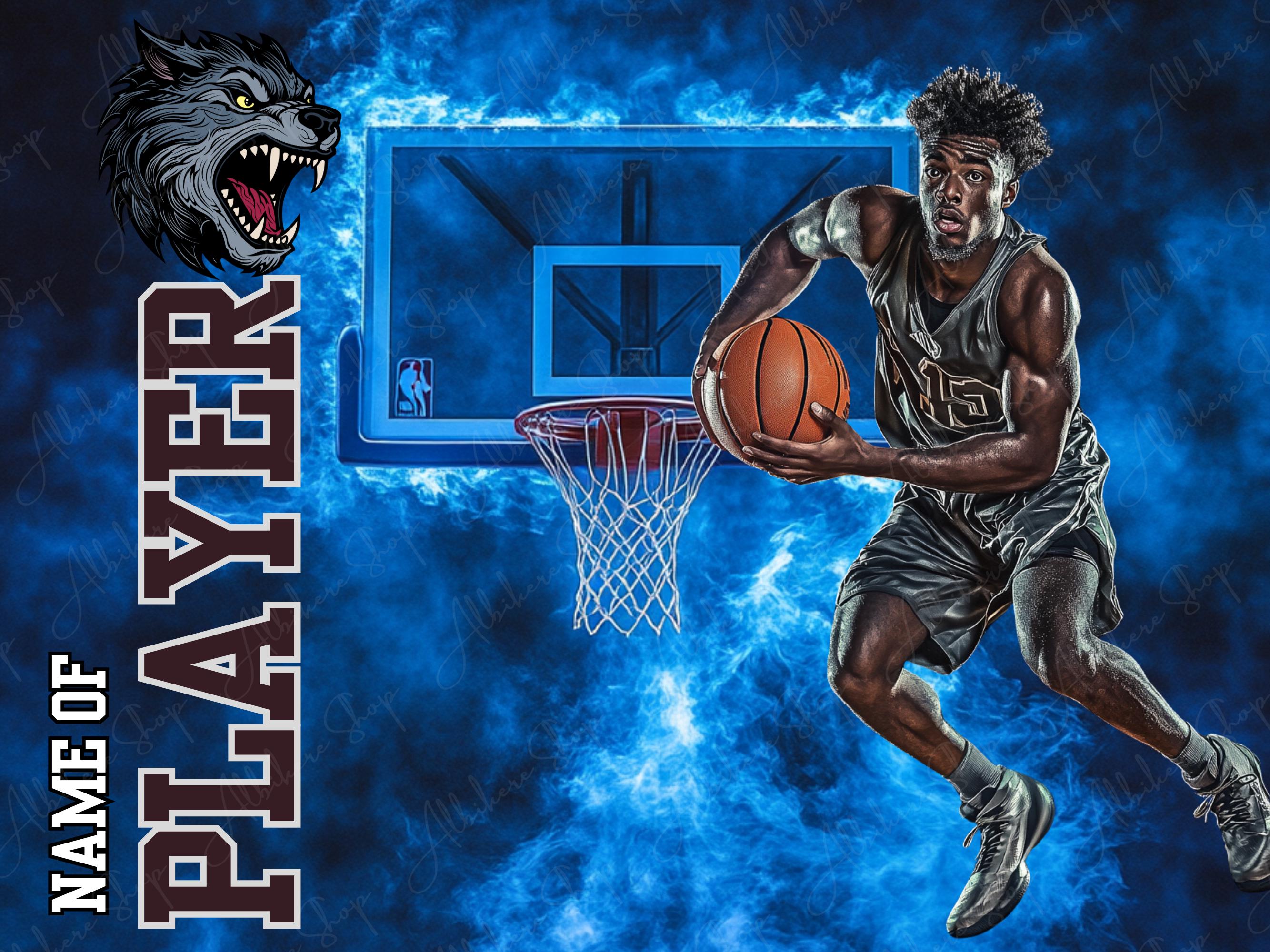 Basketball Backdrop Digital Background Gameday Stadium Banner (digital ...