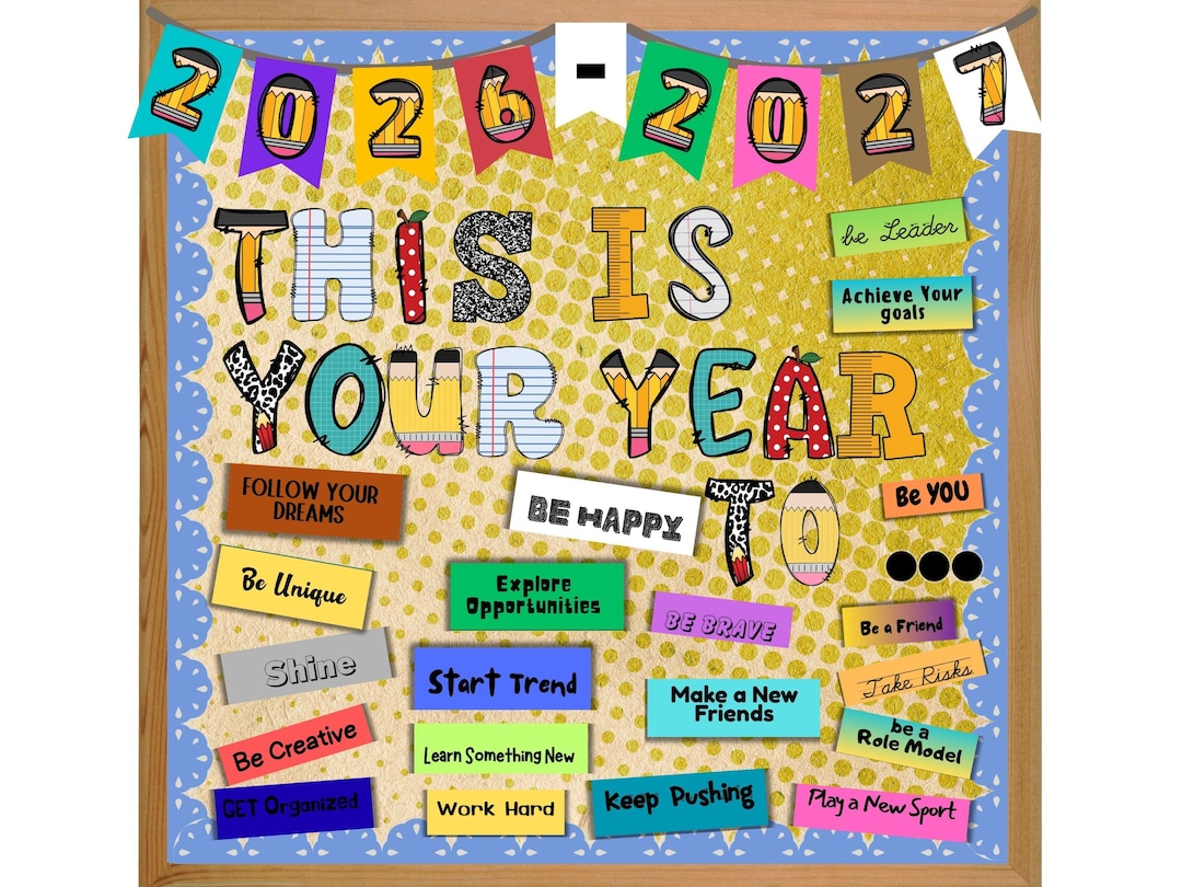 Welcome Back to School Bulletin Board Kit, Classroom Door Decor ...