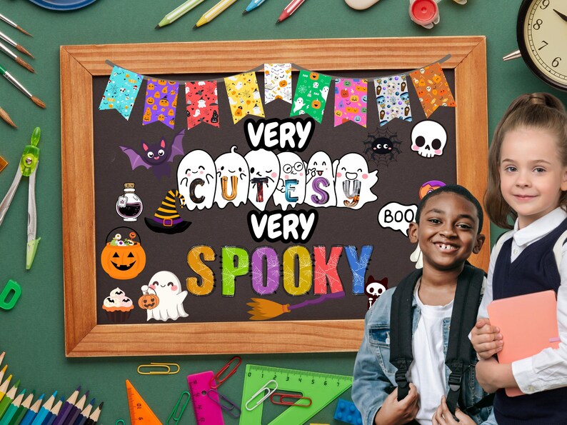 Halloween Bulletin Board Kit: Printable Classroom Decor, Class Door ...