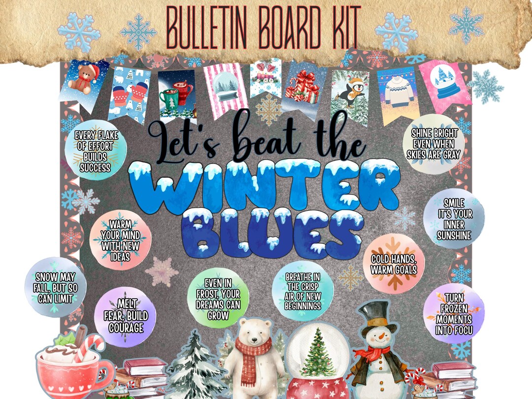 Buy Winter Bulletin Board Kit Let's Beat the Winter Blues PDF Class ...