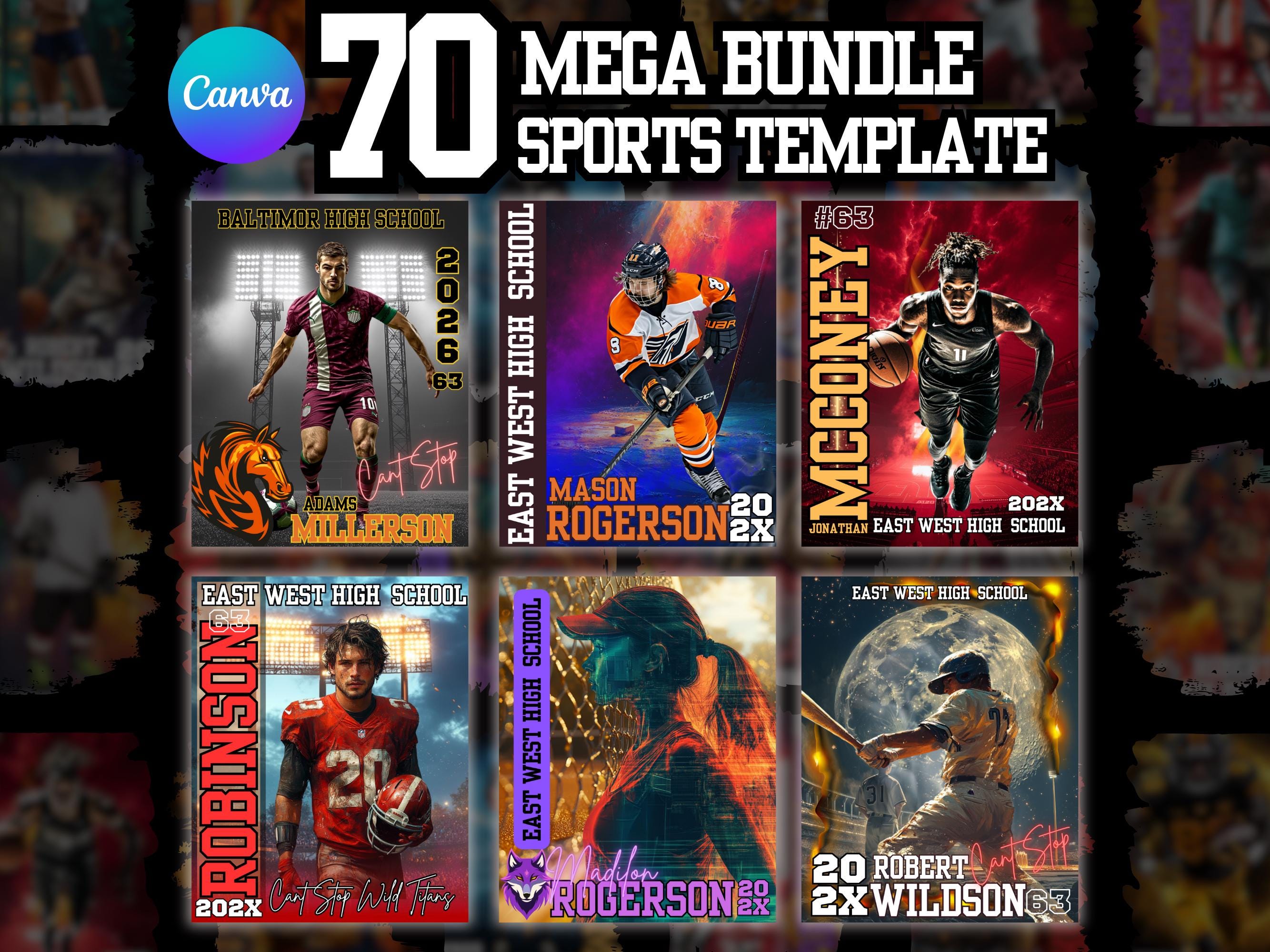 70 Canva Sports Poster Templates: Senior Banners (digital Download) - Etsy