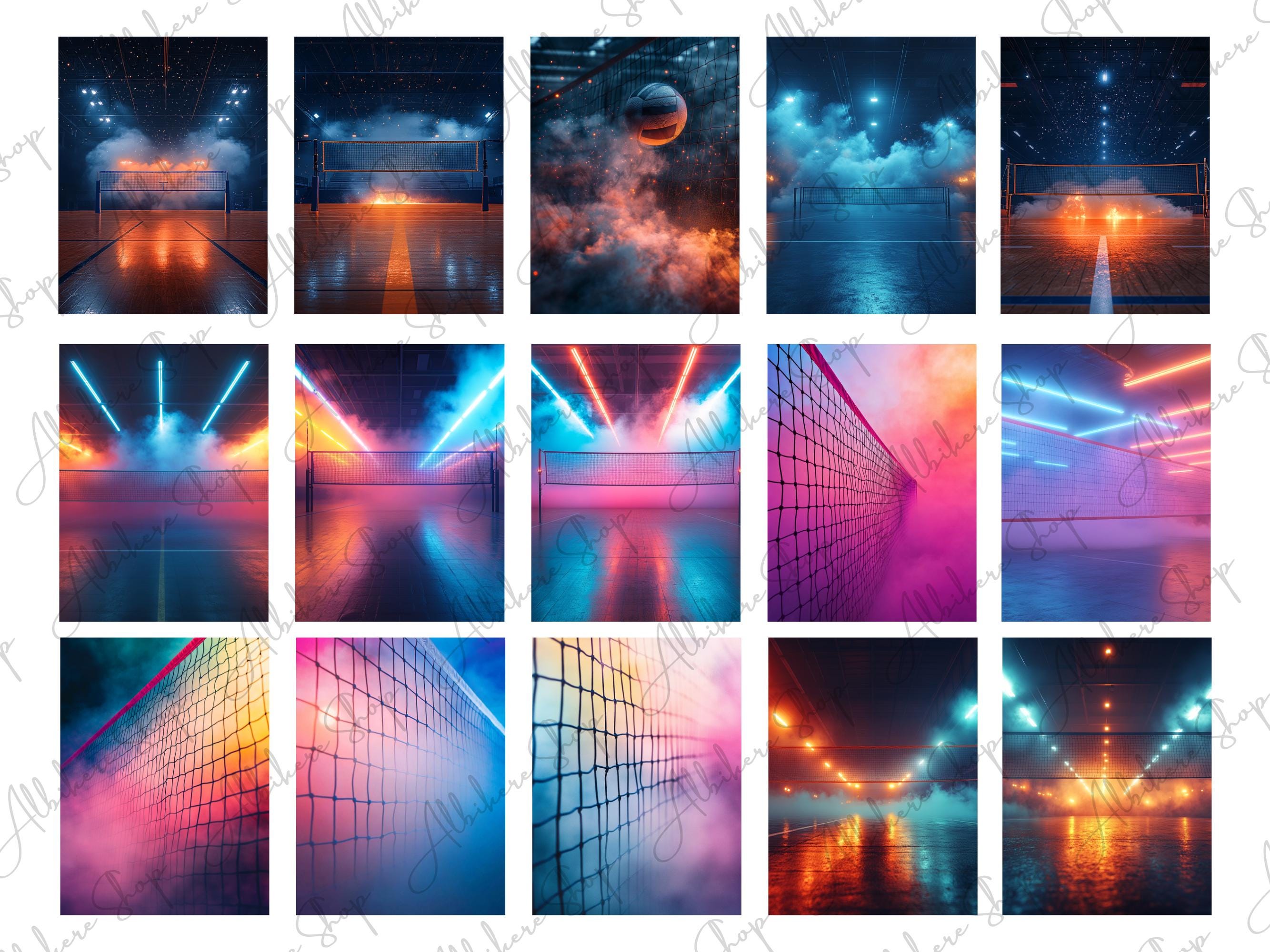 Volleyball Player Backgrounds Digital Backdrops: Foggy Sports Poster ...