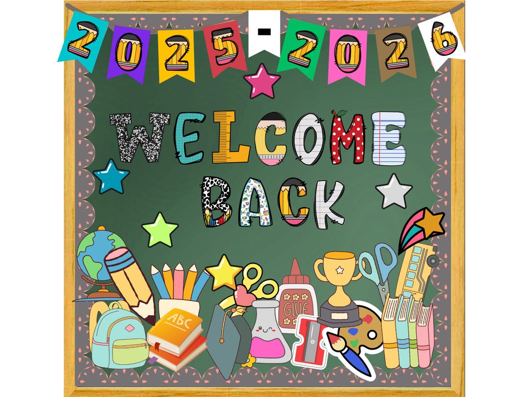 Back to School Bulletin Board Kit: Classroom Decor (PDF Printable) - Etsy