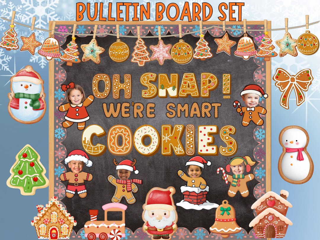 Gingerbread Winter Bulletin Board Kit Classroom Decor: Christmas Class ...